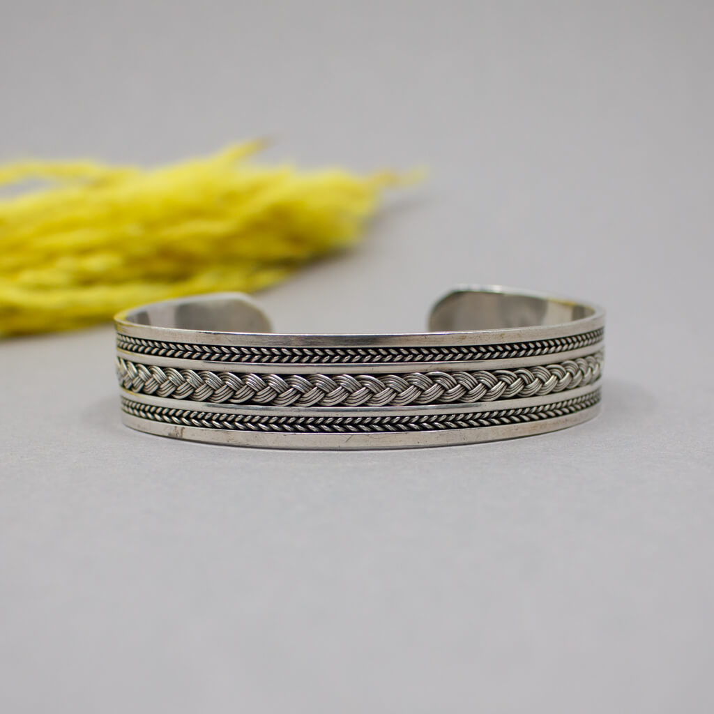 Massive Unisex Armspange 925 Sterlingsilber, 35 g - Es Glitzert